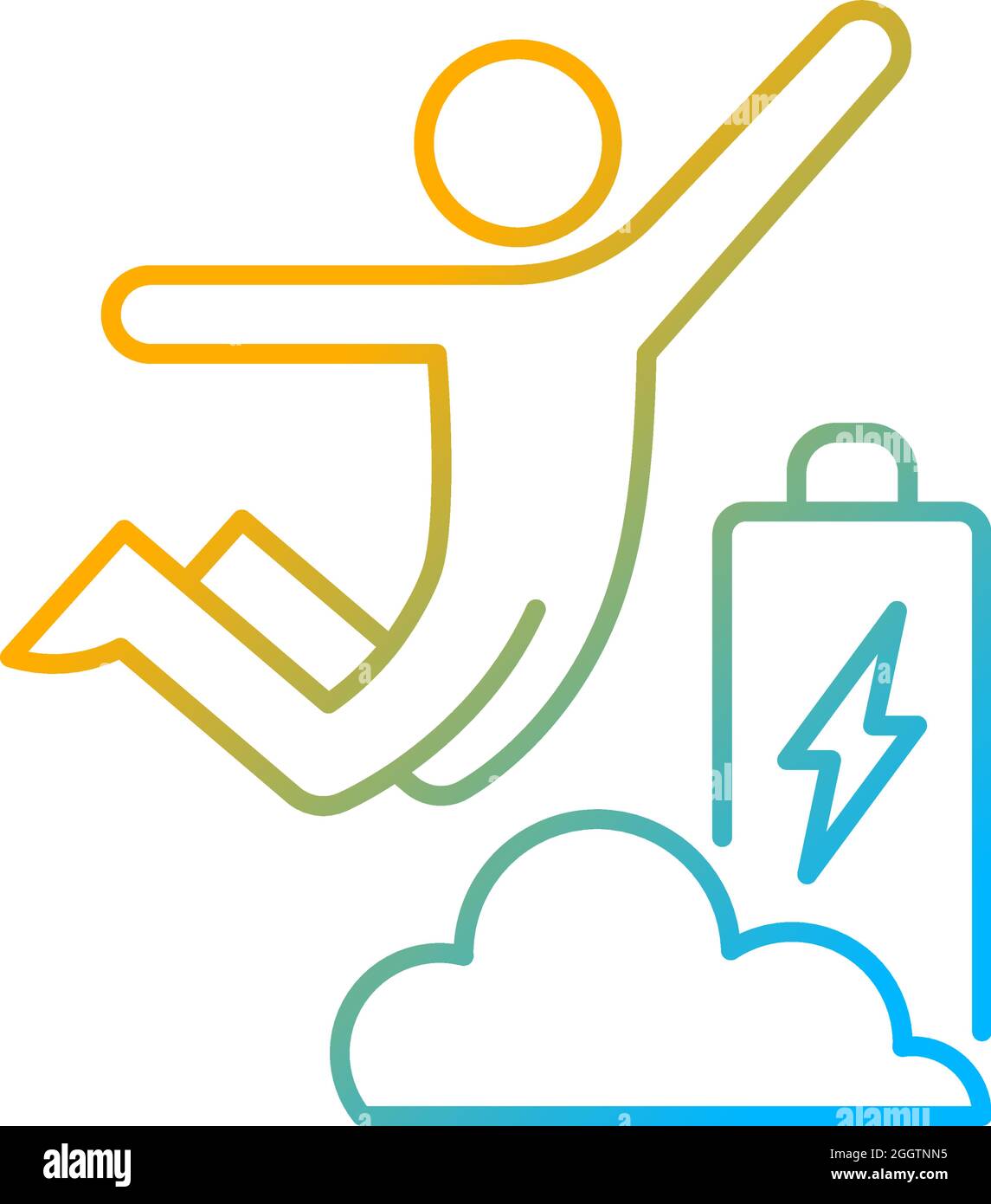 Increased energy gradient linear vector icon Stock Vector Image & Art ...