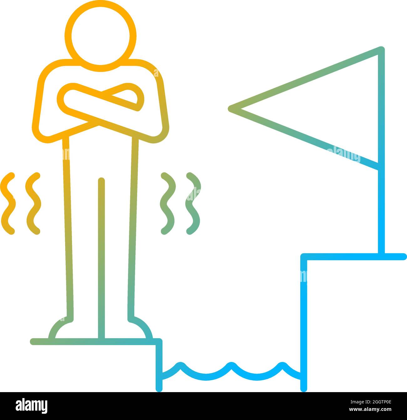 Fear of failure gradient linear vector icon Stock Vector Image & Art ...