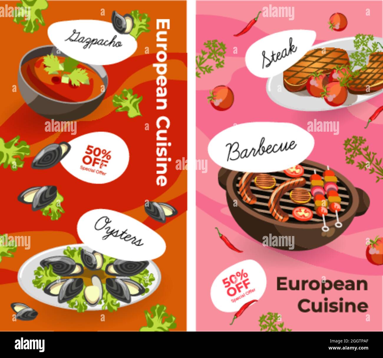 European barbecue Stock Vector Images - Alamy