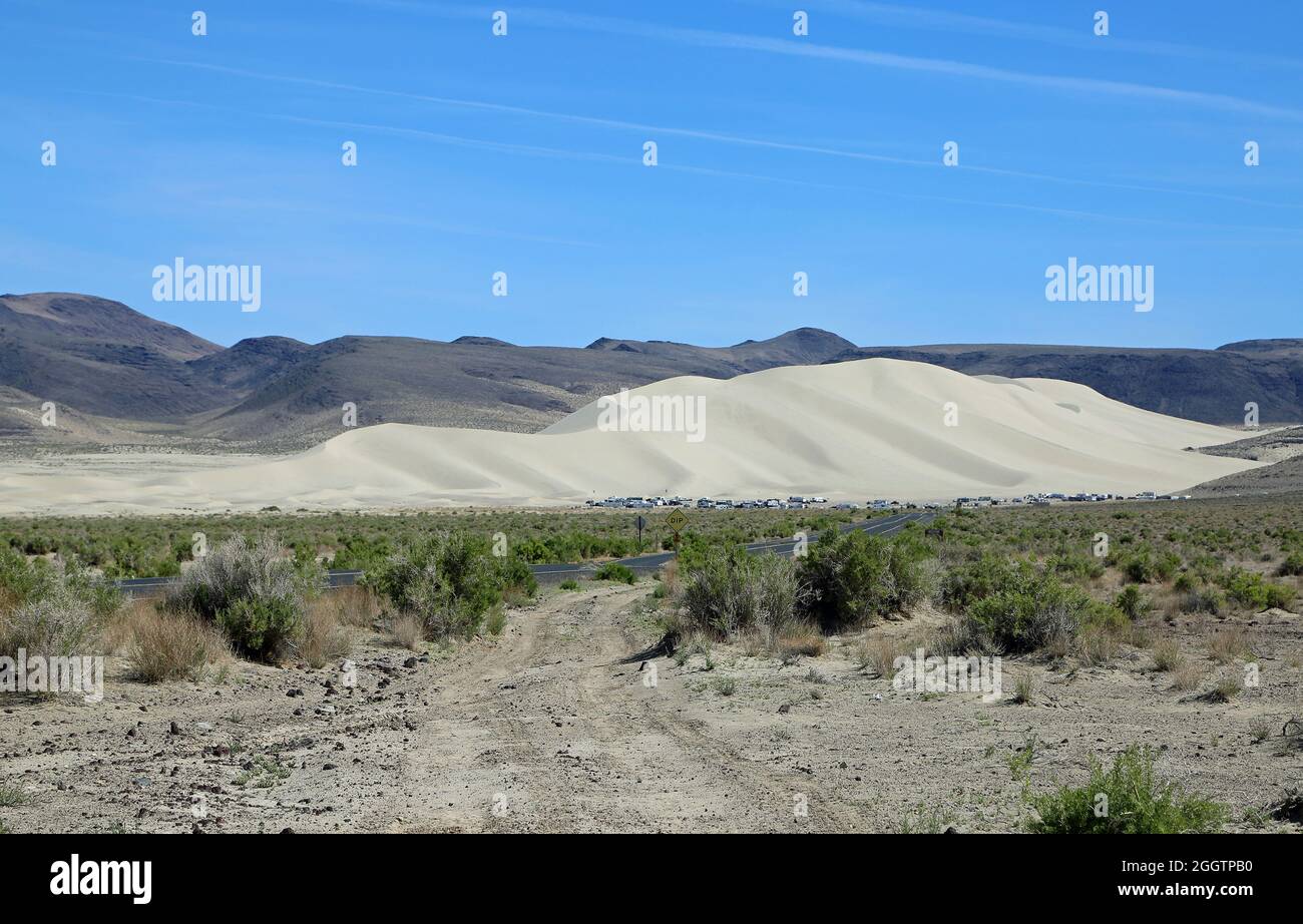View at Sand Mountain - Recreation Area, Nevada Stock Photo - Alamy