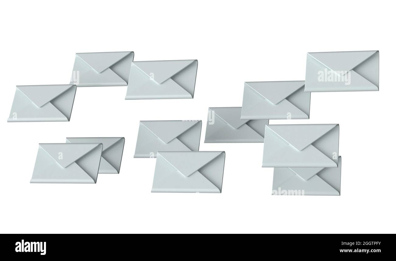 Illustration of envelopes email signs isolated on a white background ...