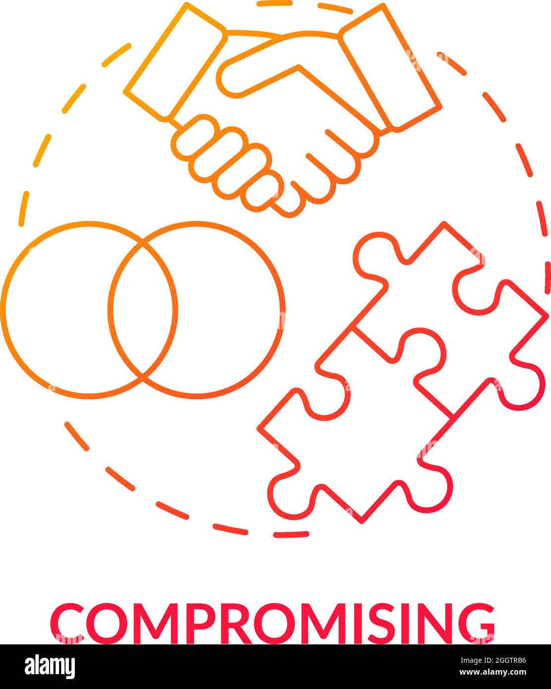 Compromising red gradient concept icon Stock Vector Image & Art - Alamy