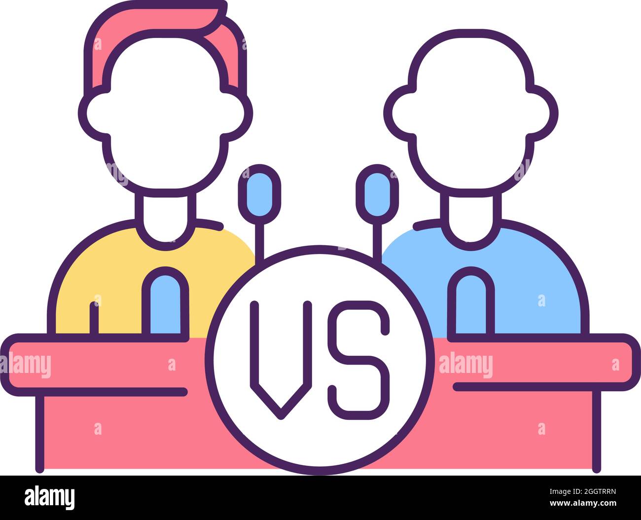 Leadership conflict RGB color icon Stock Vector Image & Art - Alamy