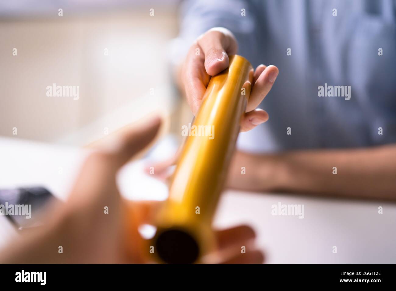 Relay Baton Handover. Business Man Passing Baton Stock Photo - Alamy