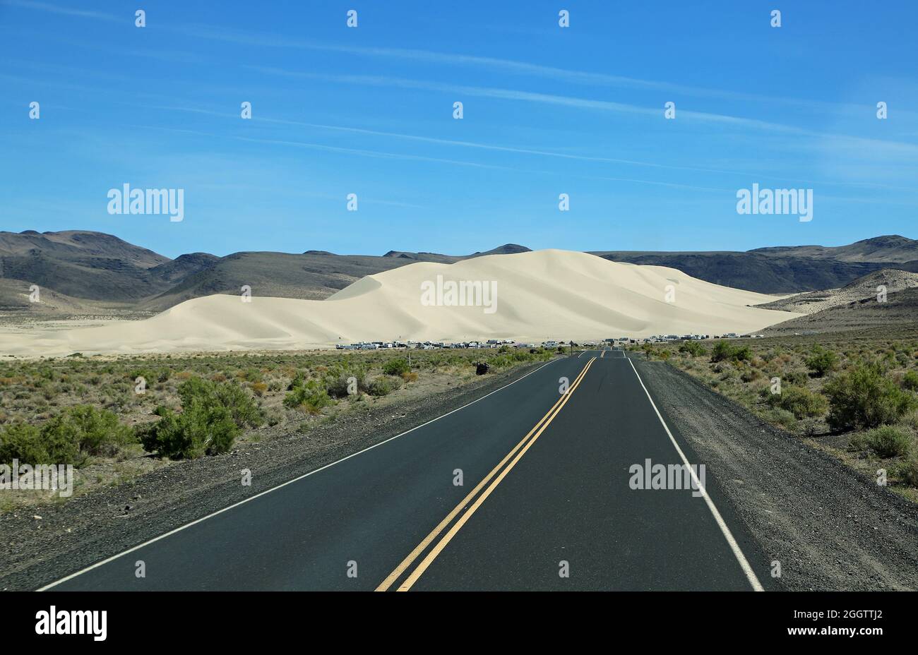 The road to Sand Mountain - Recreation Area, Nevada Stock Photo - Alamy