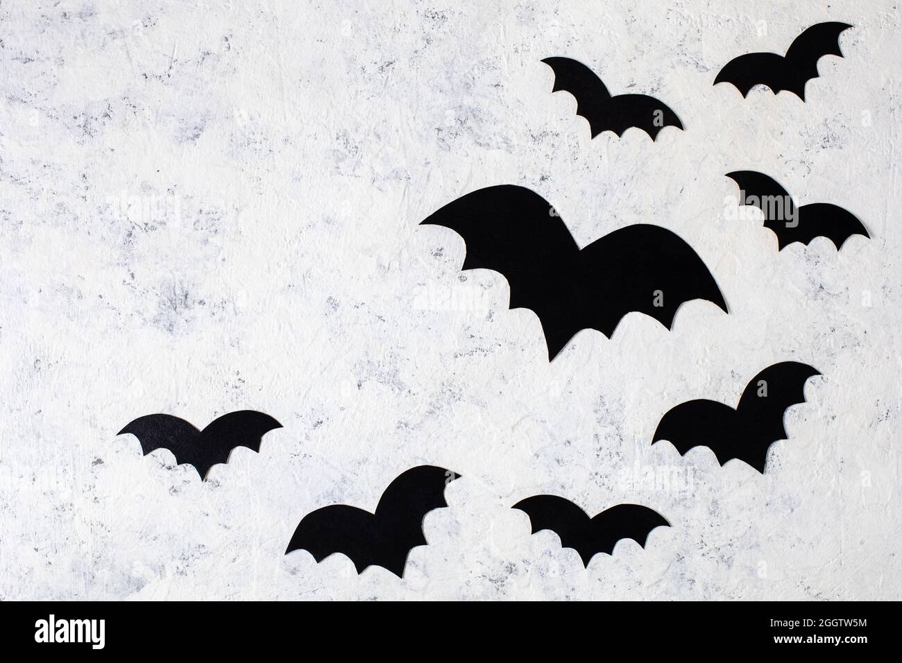 decoration paper bats on a white background. concept for halloween ...
