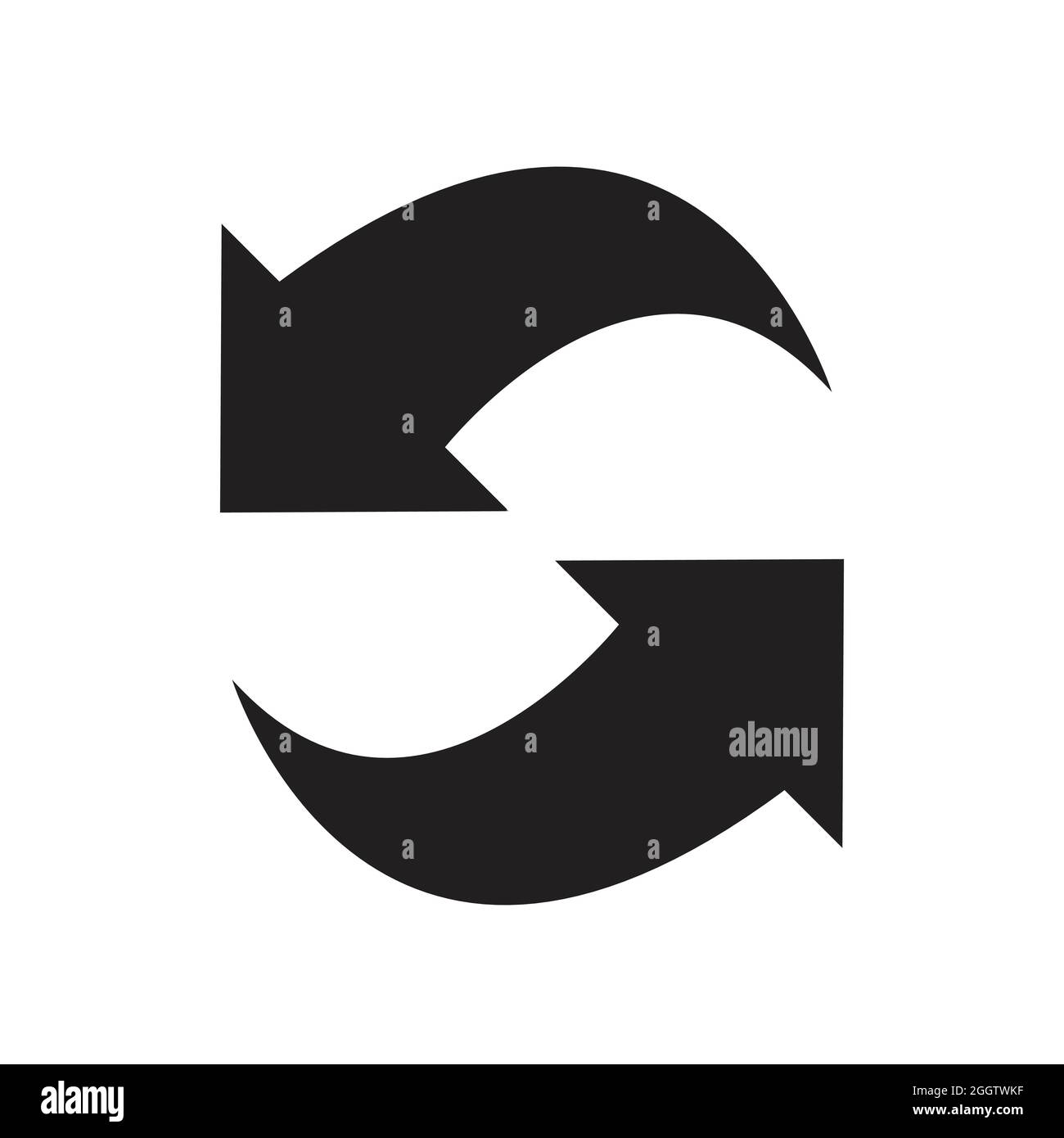 refresh icon vector double reverse arrow exchange linear sign for ...