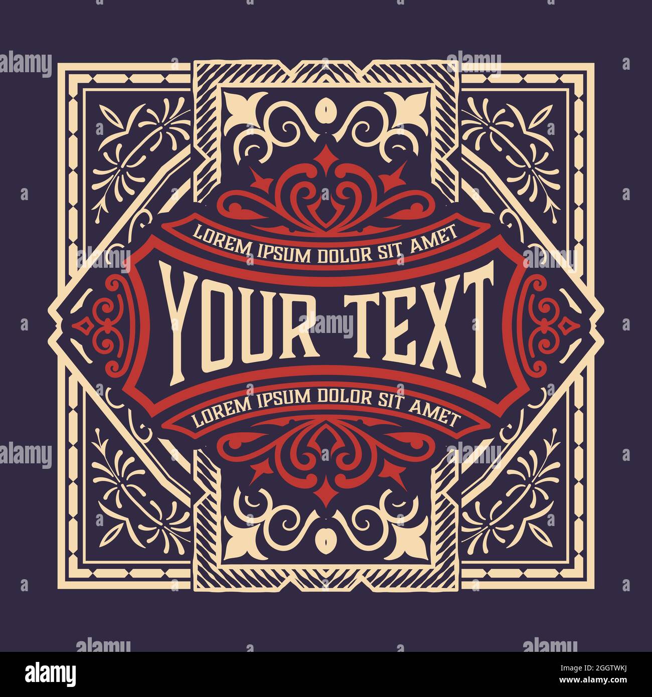 Western card with vintage style Stock Vector Image & Art - Alamy