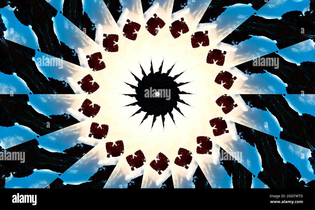 Abstract radial motion blur in grays, beige and white shades. Round ...