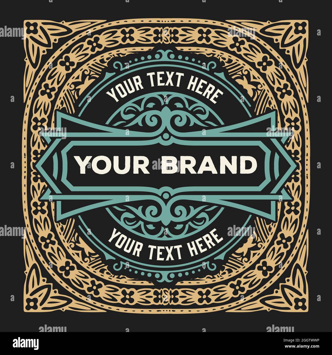 Western card with vintage style Stock Vector Image & Art - Alamy
