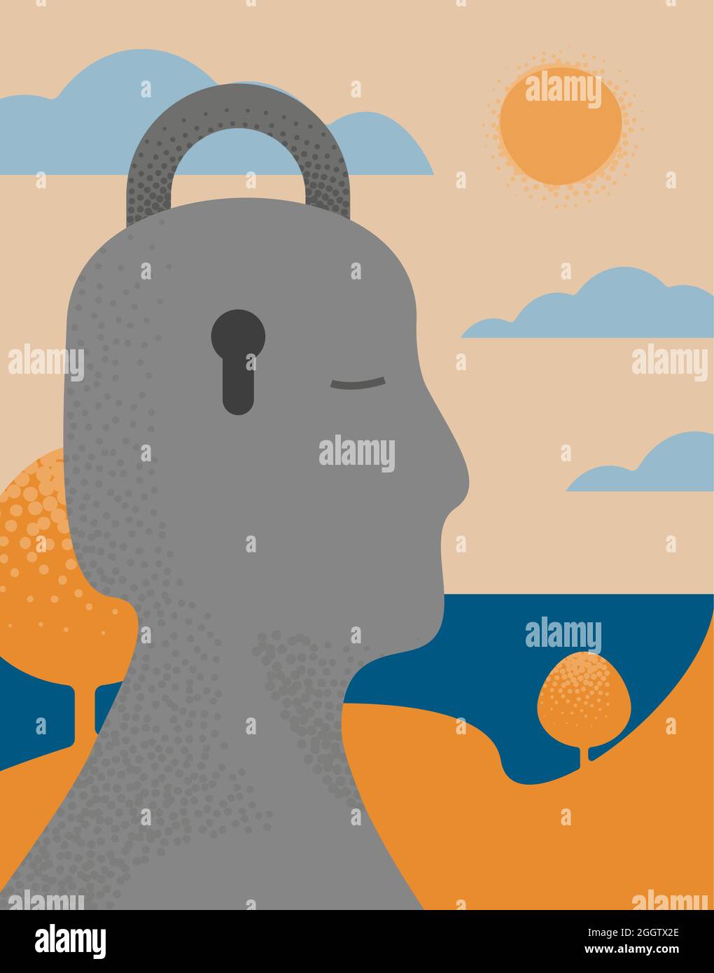 The mental isolation Stock Vector Image & Art - Alamy