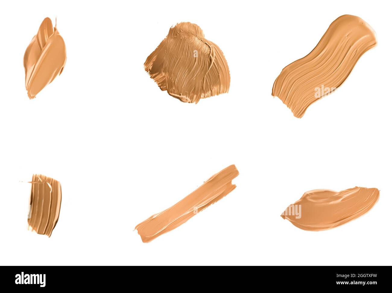 Liquid foundation smudges, smears and strokes as makeup textures ...