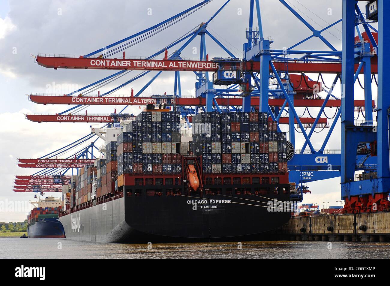 Hamburg harbour, container terminal, Germany, Hamburg Stock Photo - Alamy