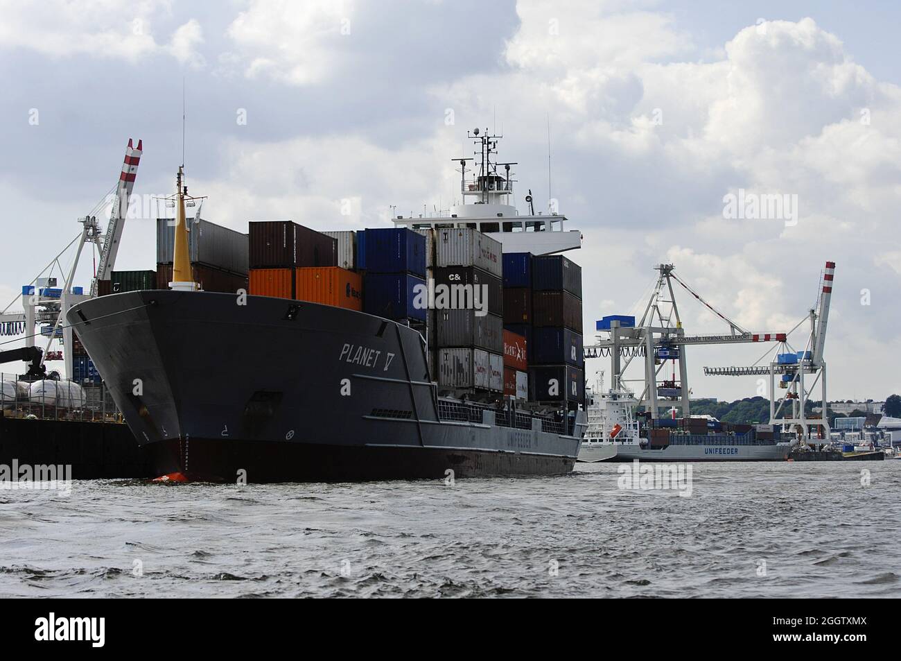 Hamburg harbour, container terminal, Germany, Hamburg Stock Photo - Alamy