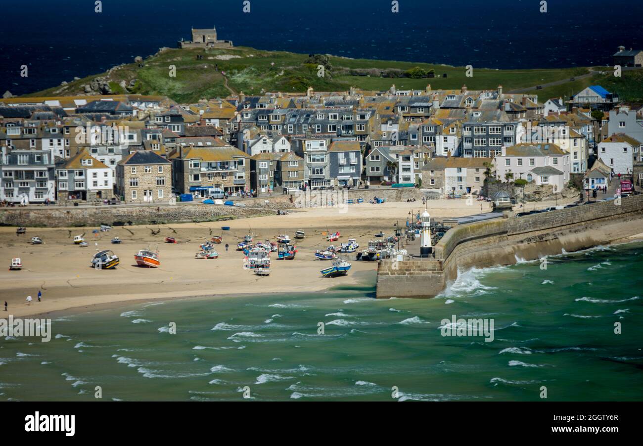 Busy porthminster beach hi-res stock photography and images - Alamy
