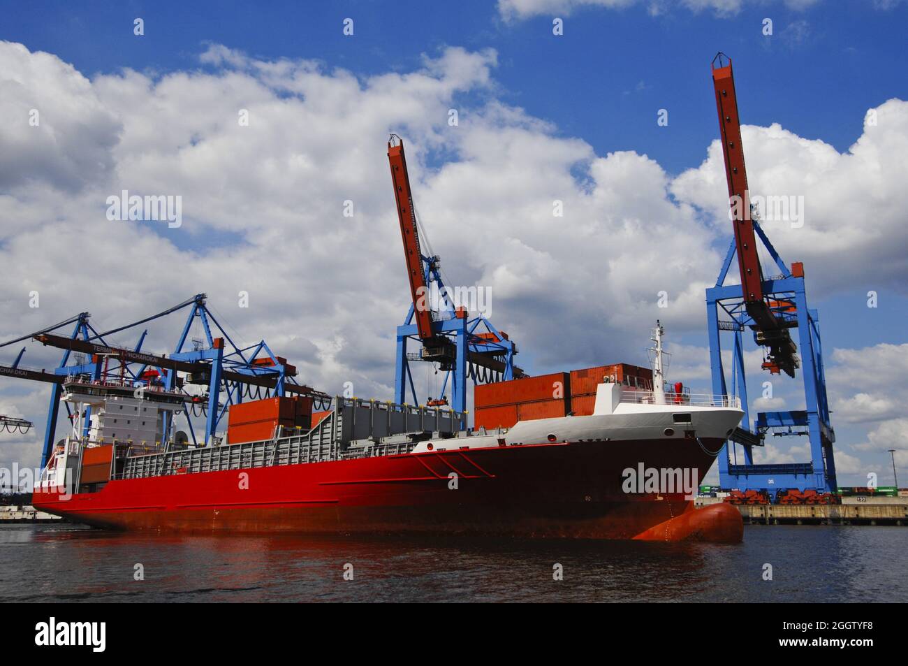 Hamburg harbour, container terminal, Germany, Hamburg Stock Photo - Alamy