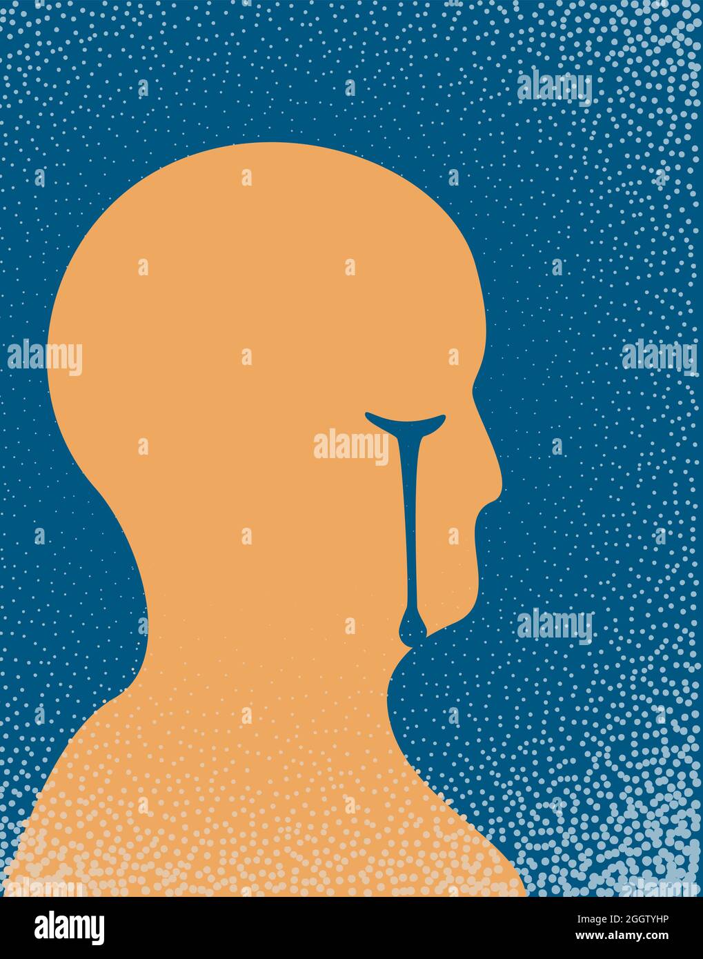Illustration of sadness Stock Vector Image & Art - Alamy
