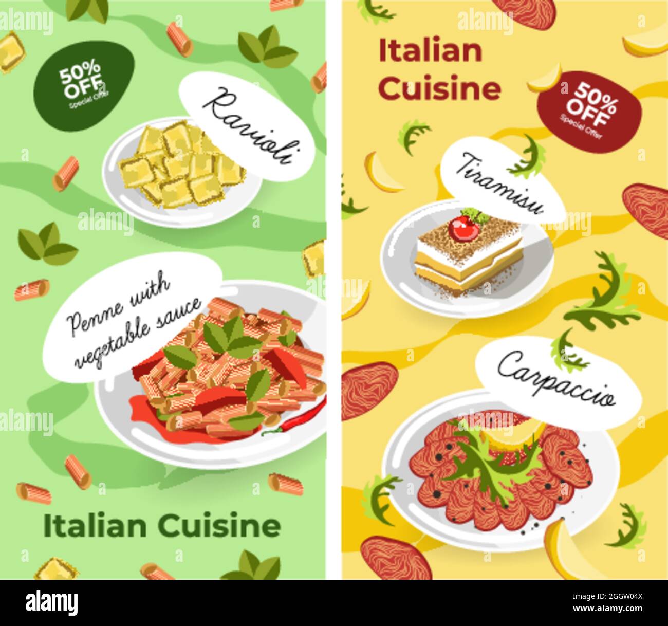 Classic mediterranean dishes Stock Vector Images - Alamy