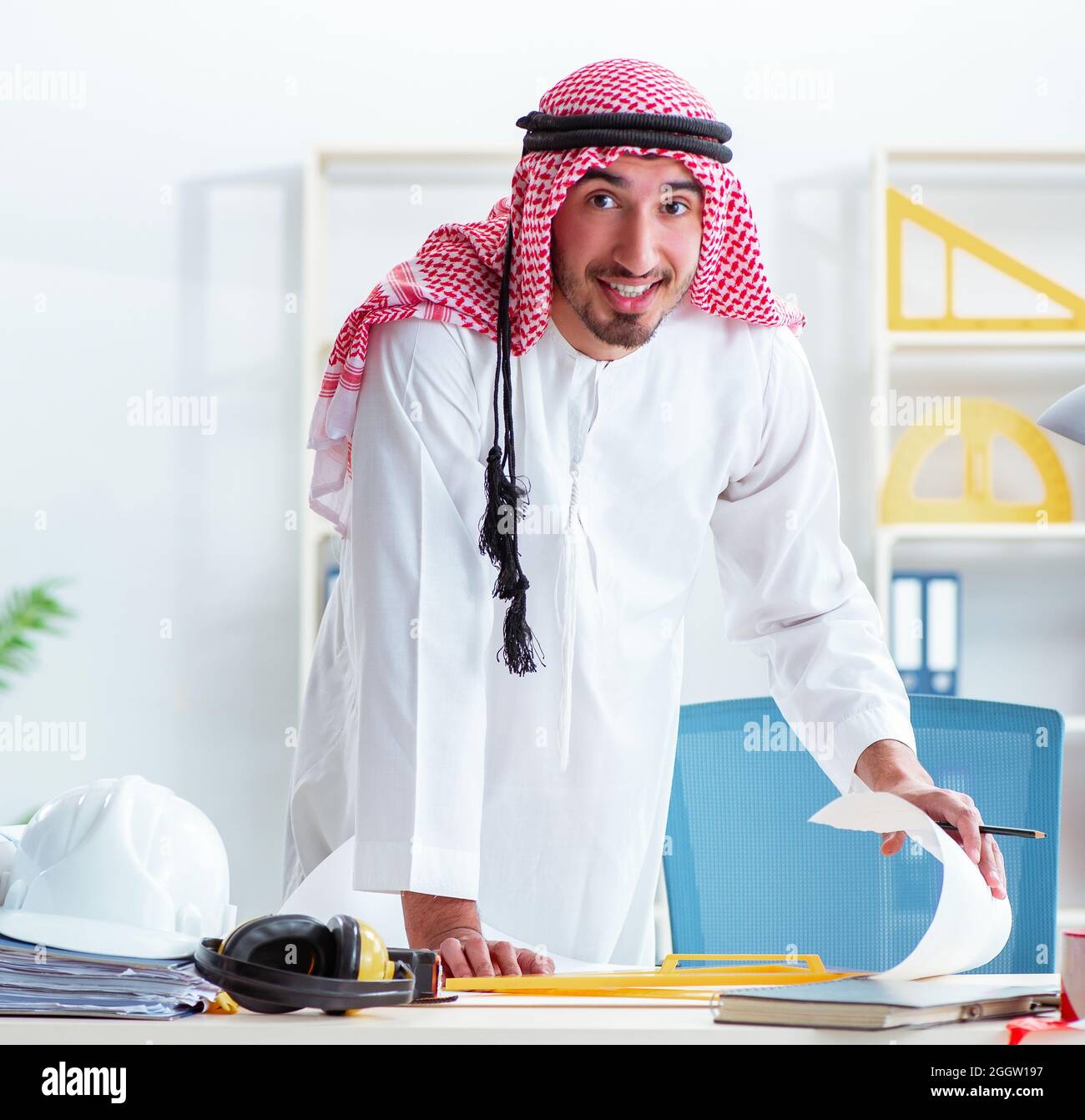 The arab engineer working on new project Stock Photo - Alamy