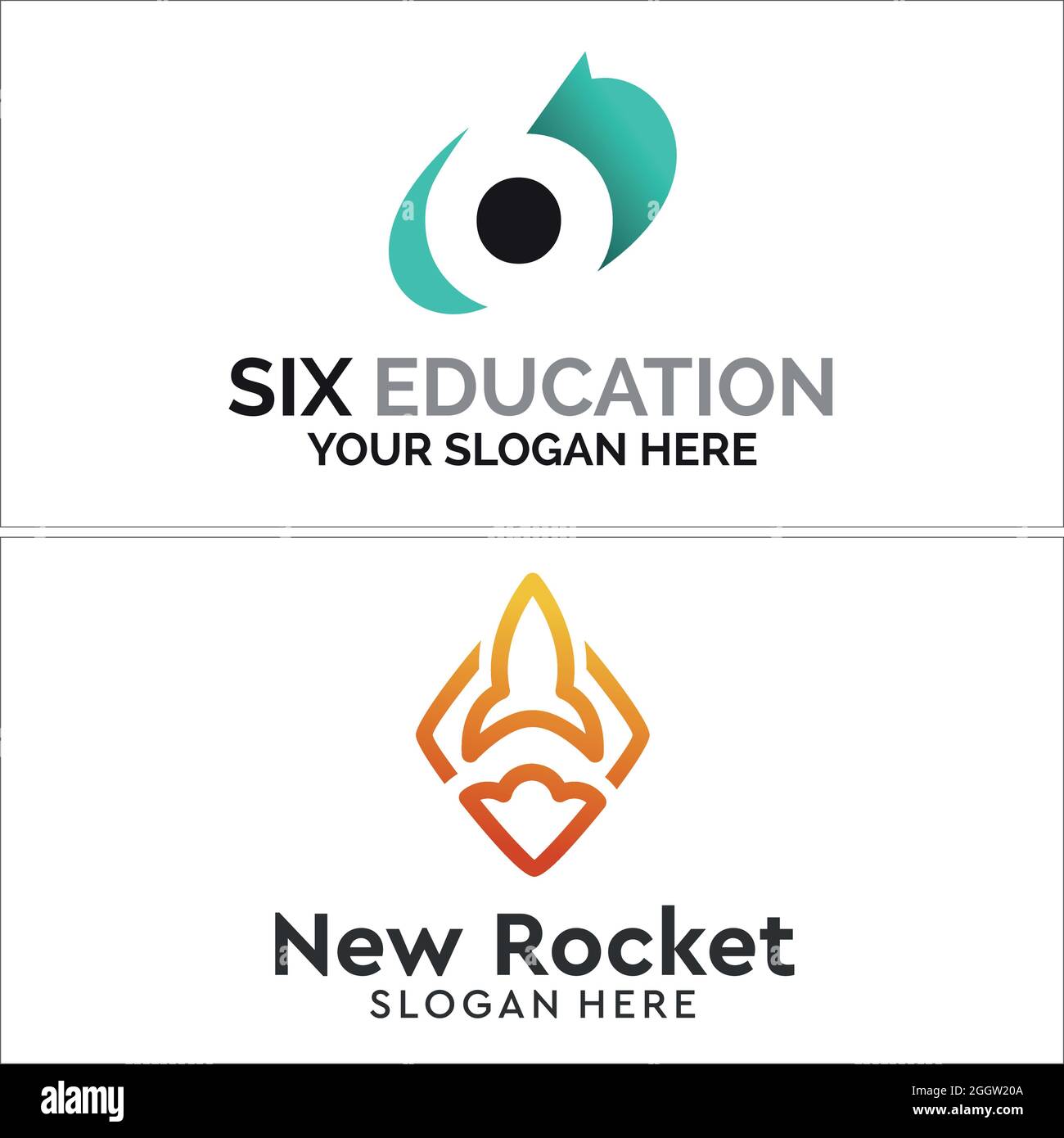 Education coaching astronomy rocket logo design Stock Vector Image ...