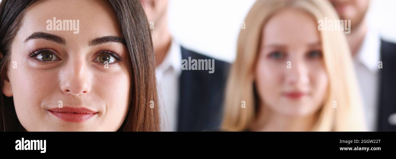 Business team group portrait teamwork Stock Photo - Alamy