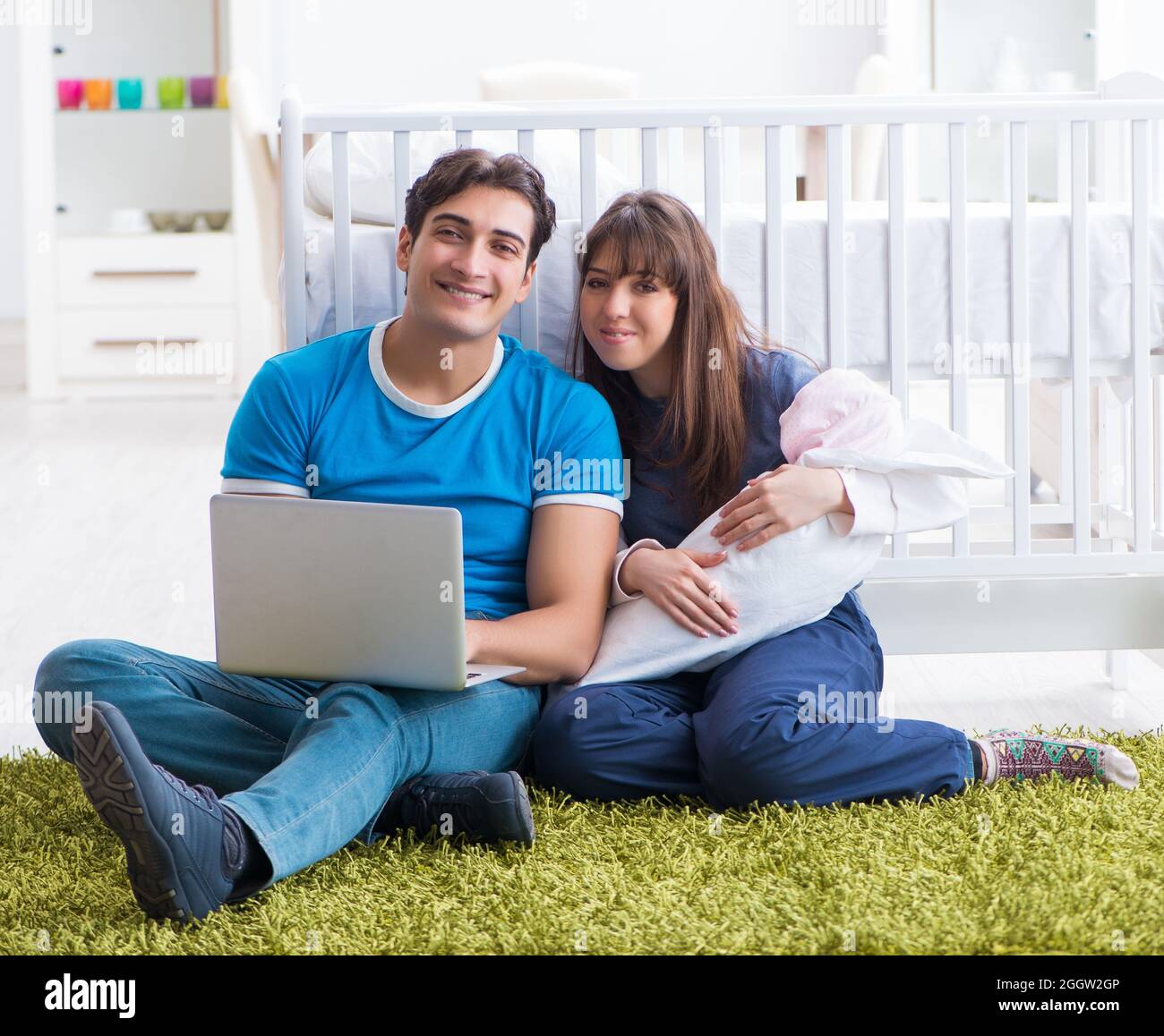 Father babysitting working mother hi-res stock photography and images ...