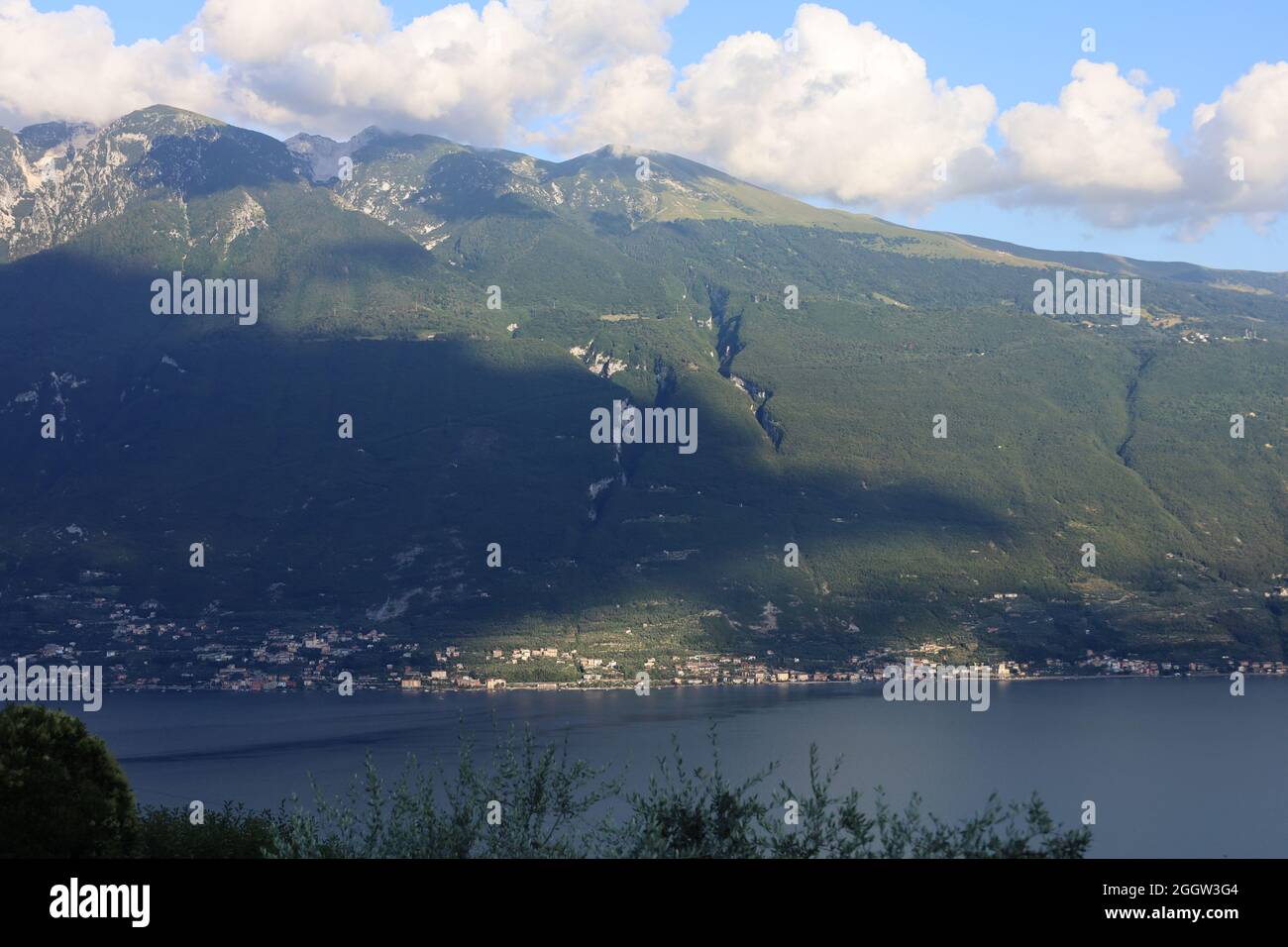 Tignale Italy Lake Garda August 2021 View of the mountains and Lake ...
