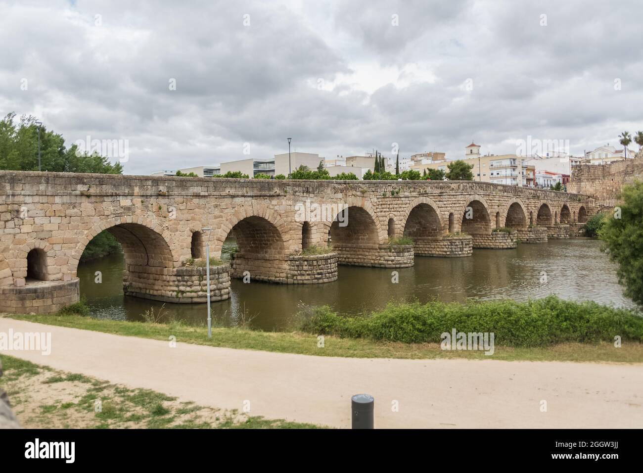 Mérida / Spain - 05 12 2021: View of Historical landmark at the Roman ...