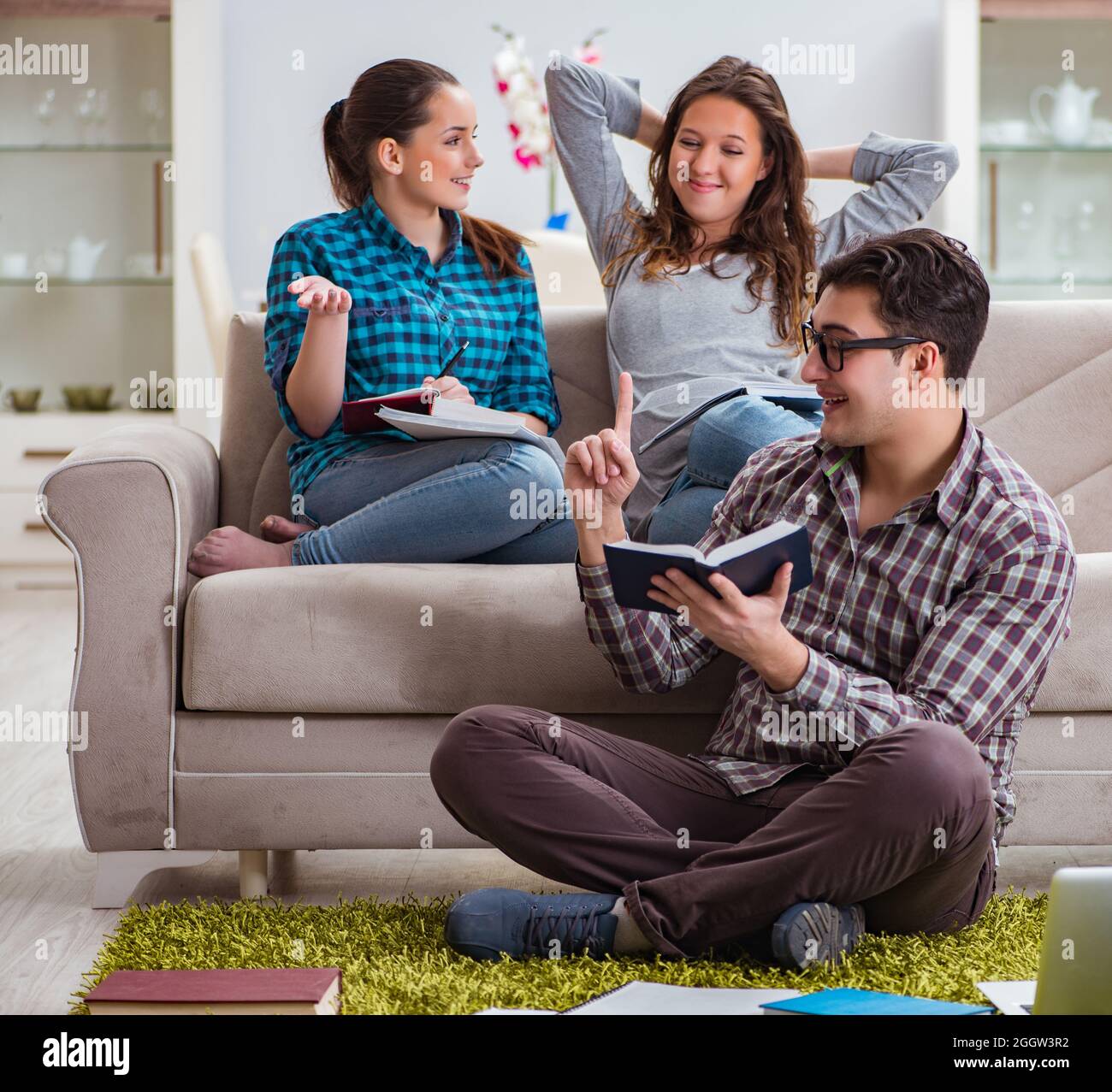 The students preparing for university exams Stock Photo - Alamy