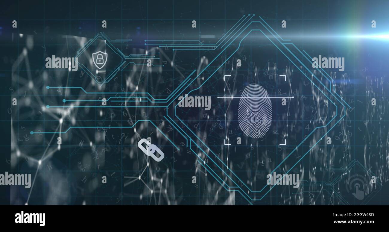 Digital security interface against screens of network of connections ...