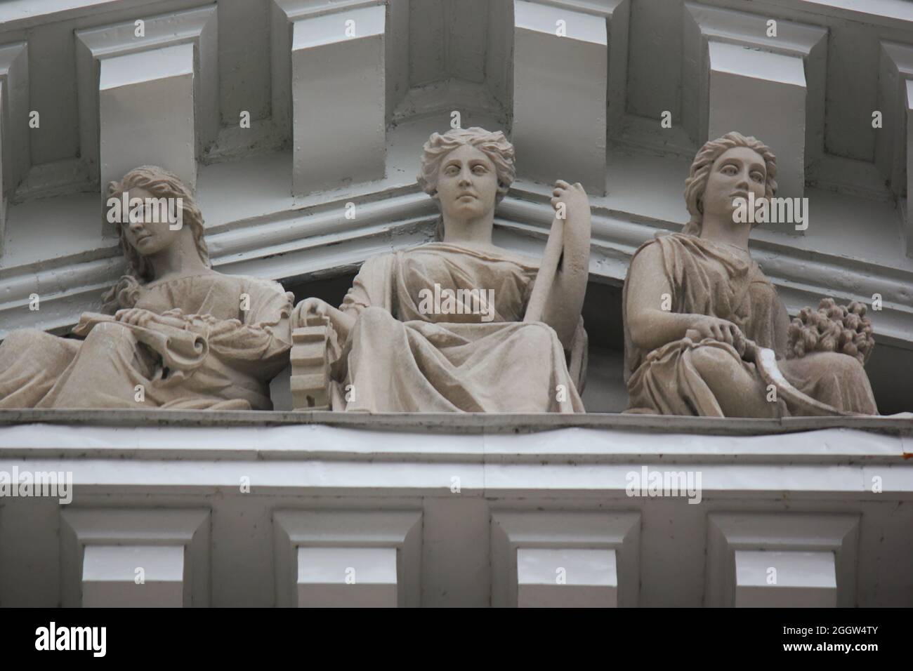 Statues of three gorgeous ladies Stock Photo - Alamy