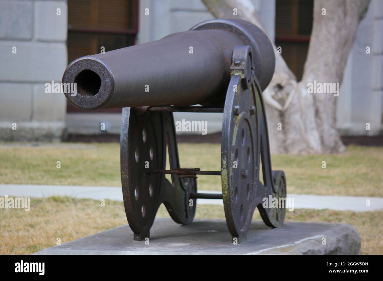 Old vintage iron cannon as a powerful military weapon Stock Photo - Alamy