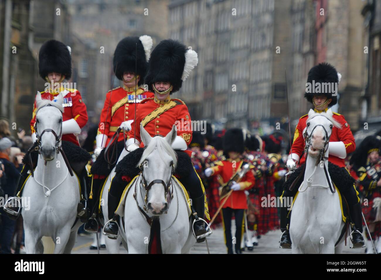 Edinburgh Scotland, UK September 03 2021. The Royal Scots Dragoon ...