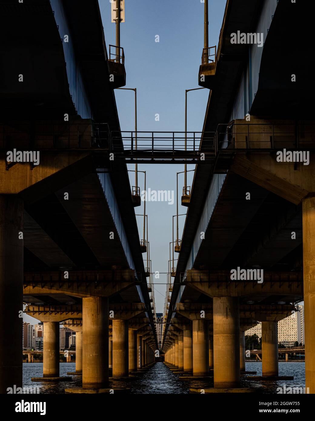 Under the bridges Stock Photo - Alamy