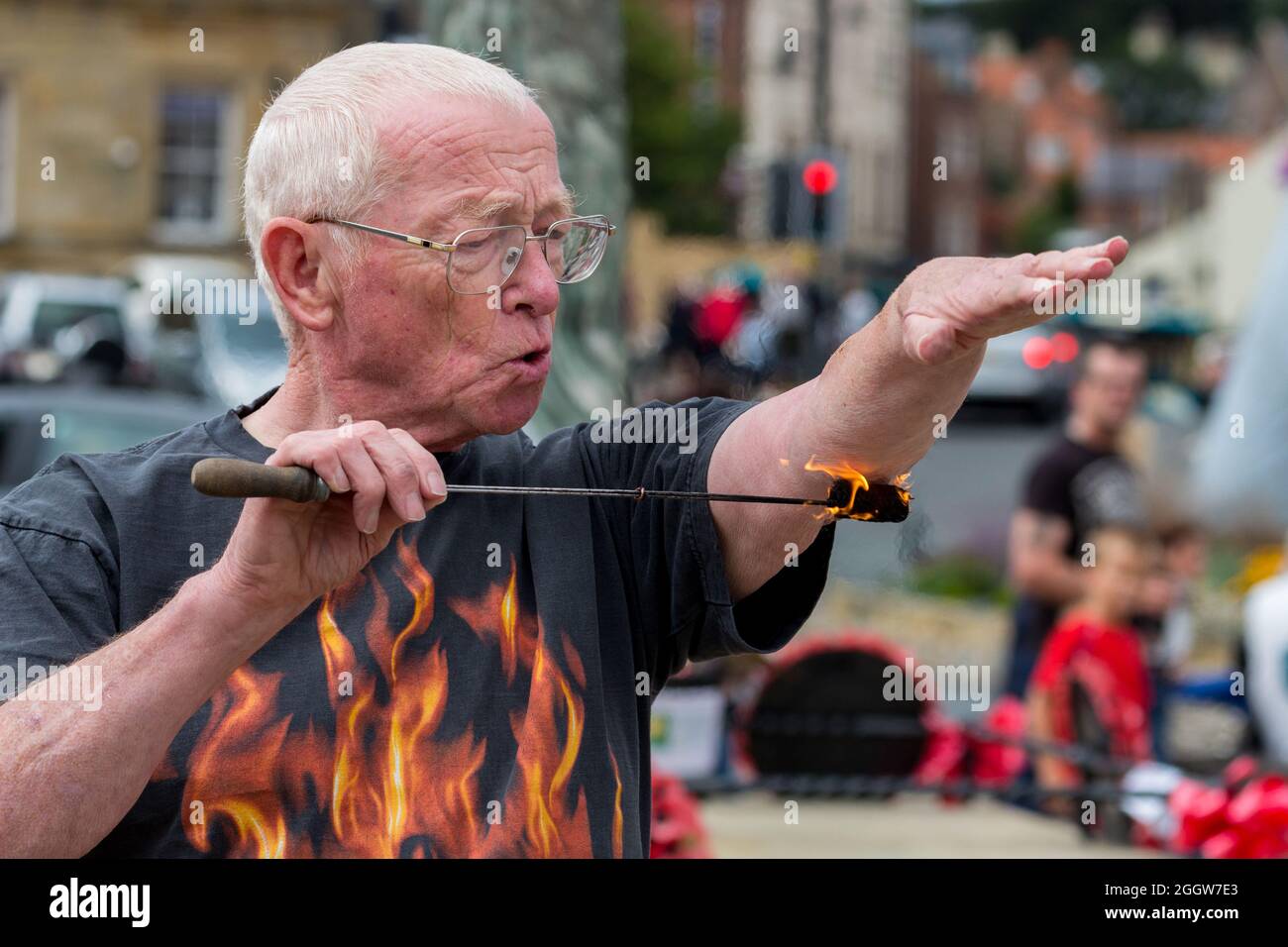 Fire eating hi-res stock photography and images - Alamy