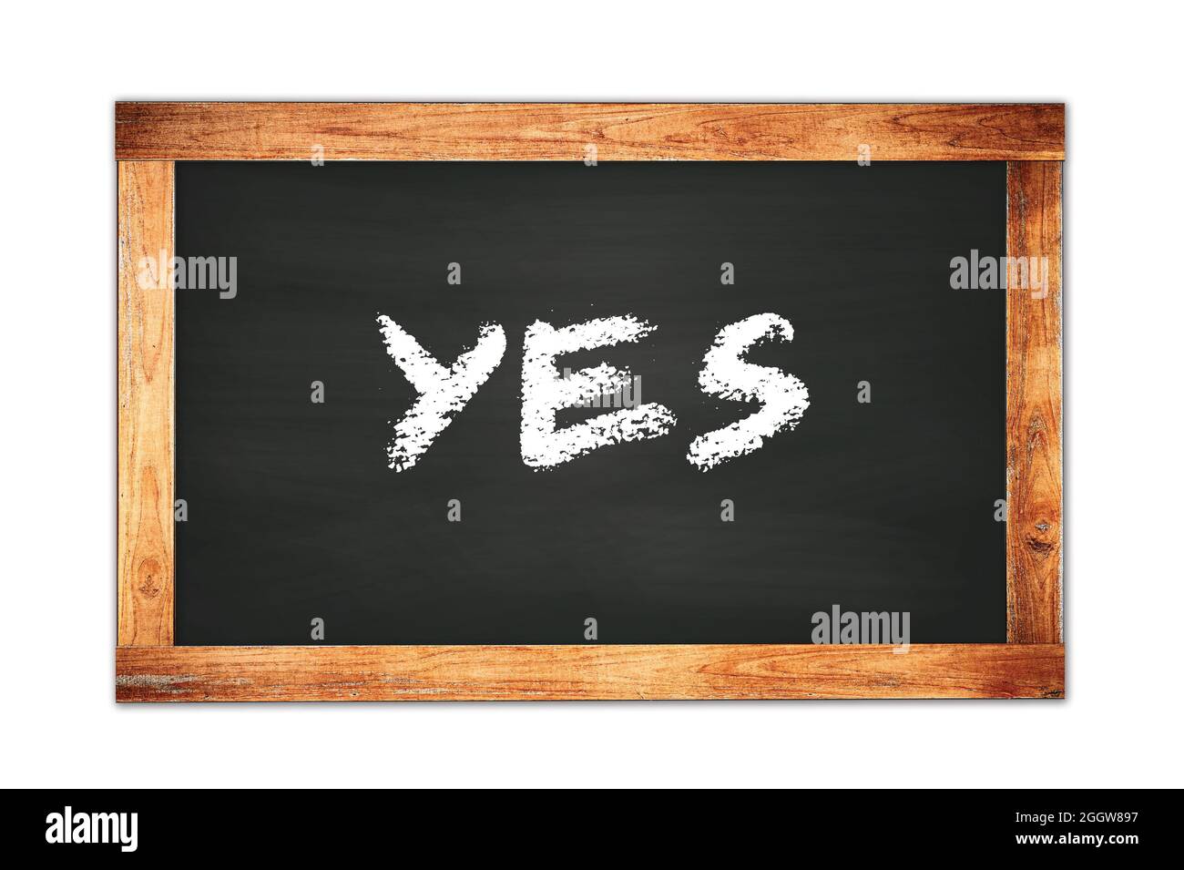 Yes word on blackboard hi-res stock photography and images - Alamy