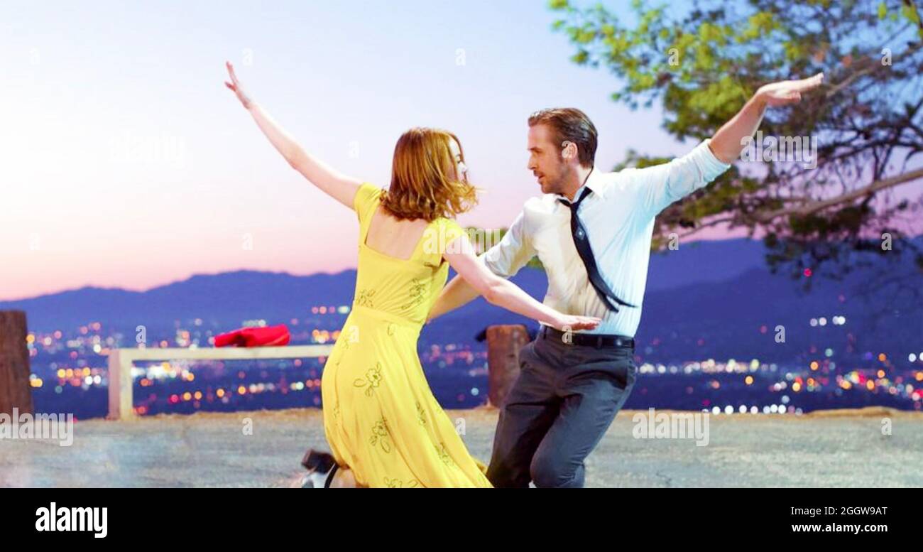 LA LA LAND 2016 Lionsgate film with Emma Stone and Ryan Gosling Stock ...
