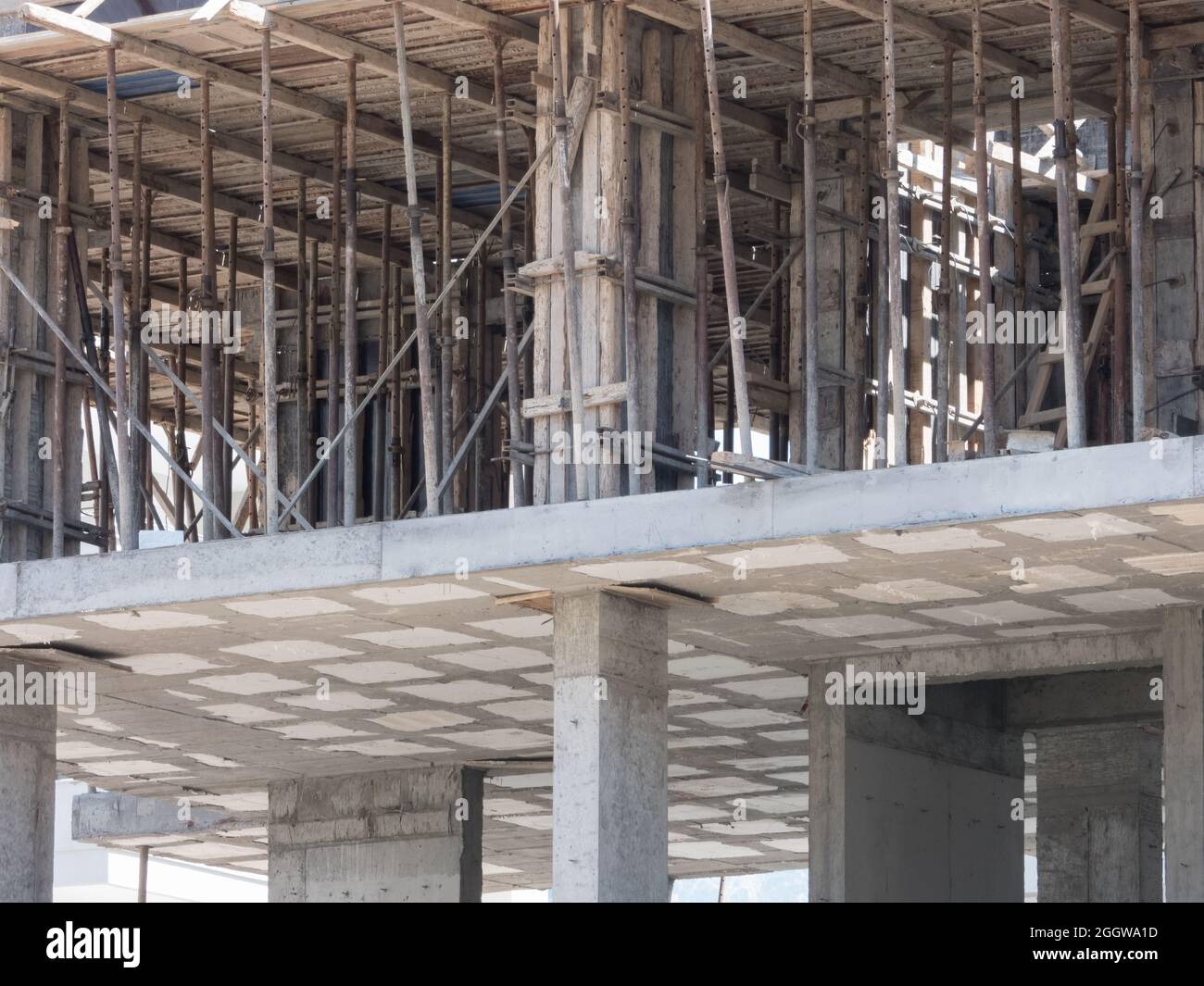 Construction site of a multi-storey residential building Stock Photo ...