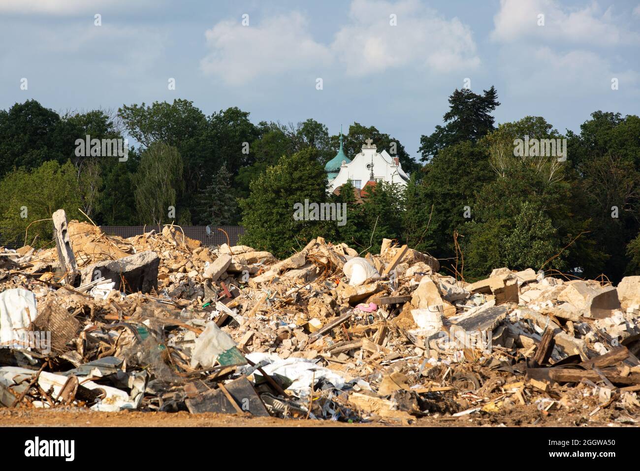 Construction Debris And On The Banks Of The Erft Near Erftstadt ...