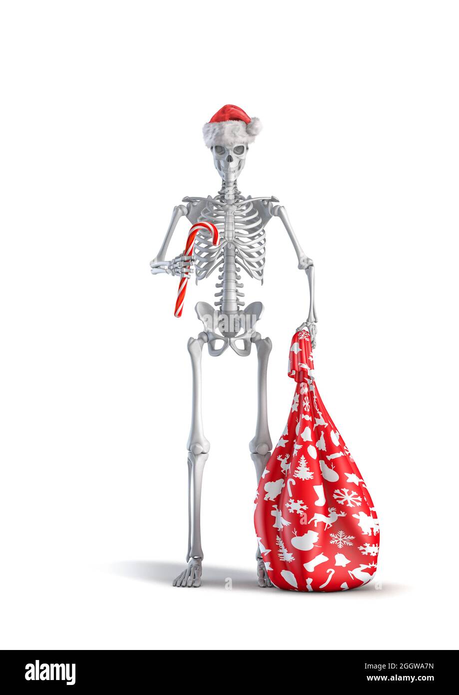 Santa Skeleton Wallpaper