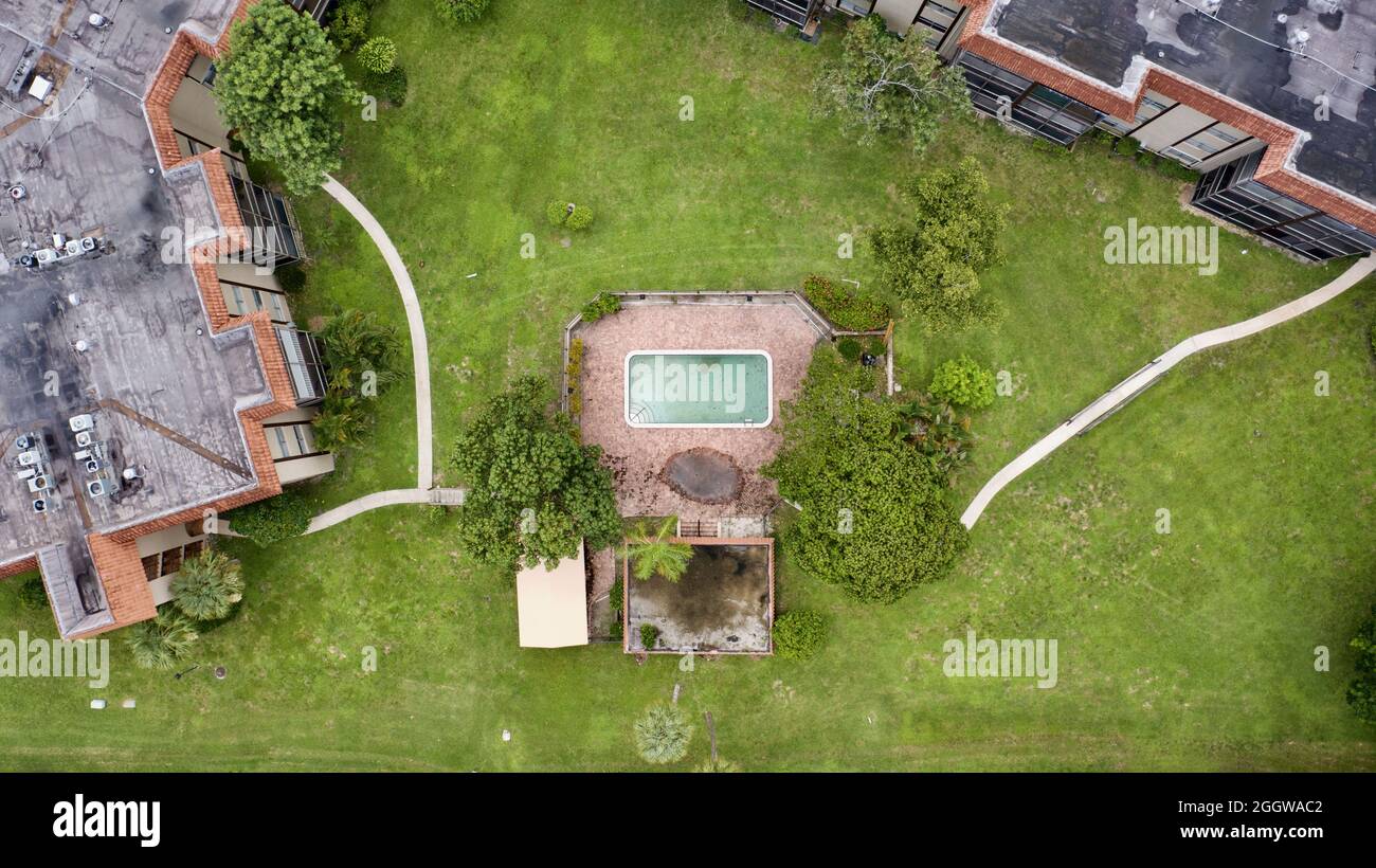 Aerial backyard swimming pool hi-res stock photography and images - Alamy