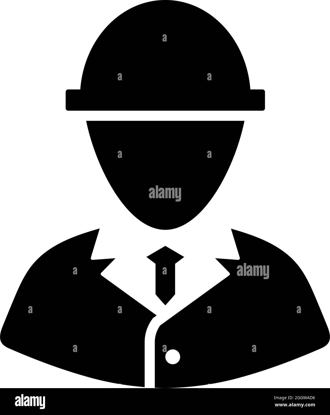 Electric Engineer Icon. Black Stencil Design. Vector Illustration Stock ...