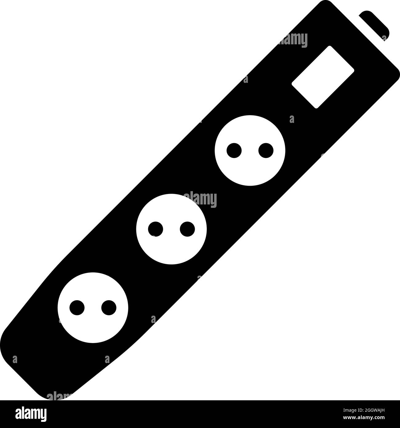 Electric Extension Icon. Black Stencil Design. Vector Illustration ...