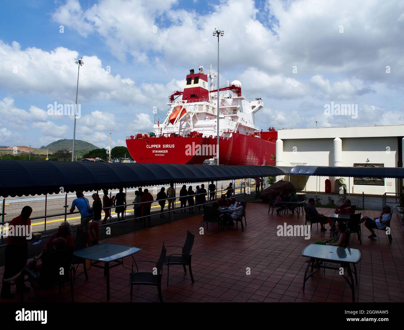 Panama Canal boat Stock Photo - Alamy