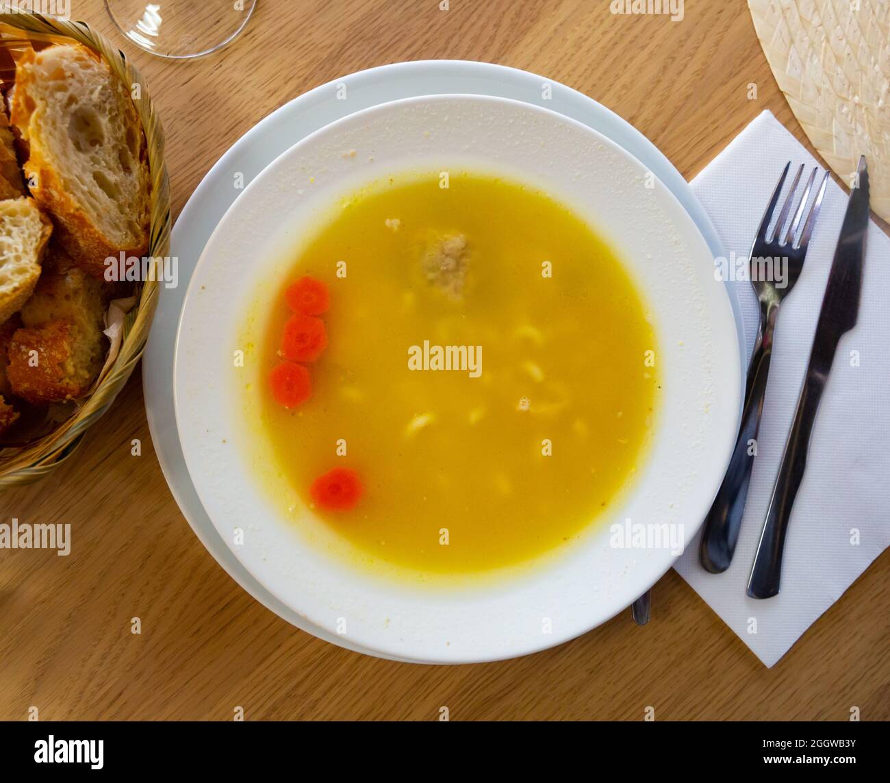 Traditional Catalan Escudella soup Stock Photo - Alamy