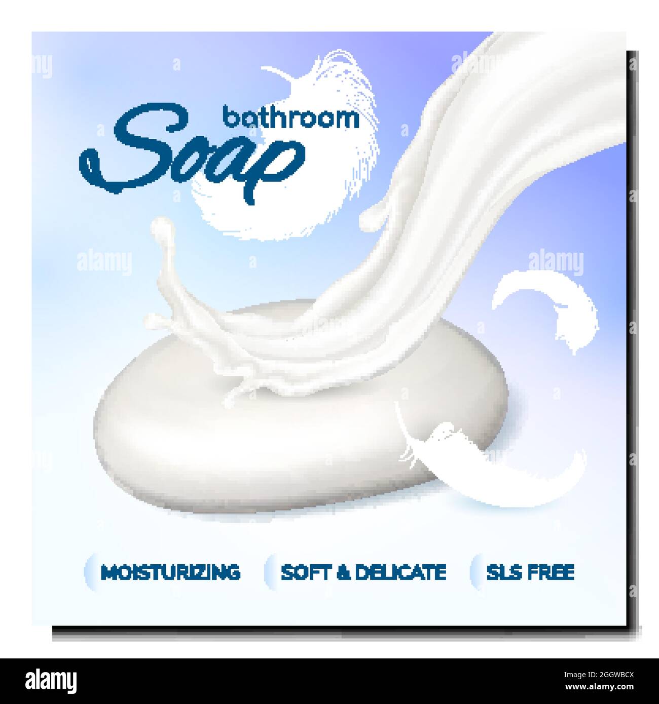 Soap Bathroom Creative Promotional Poster Vector Stock Vector Image ...