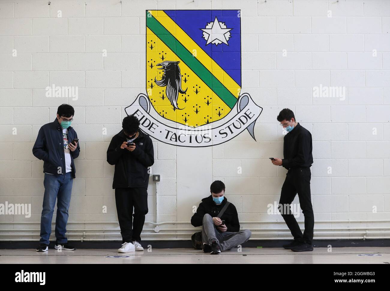 Past pupils of Beneavin De La Salle College, Finglas, (from left to ...