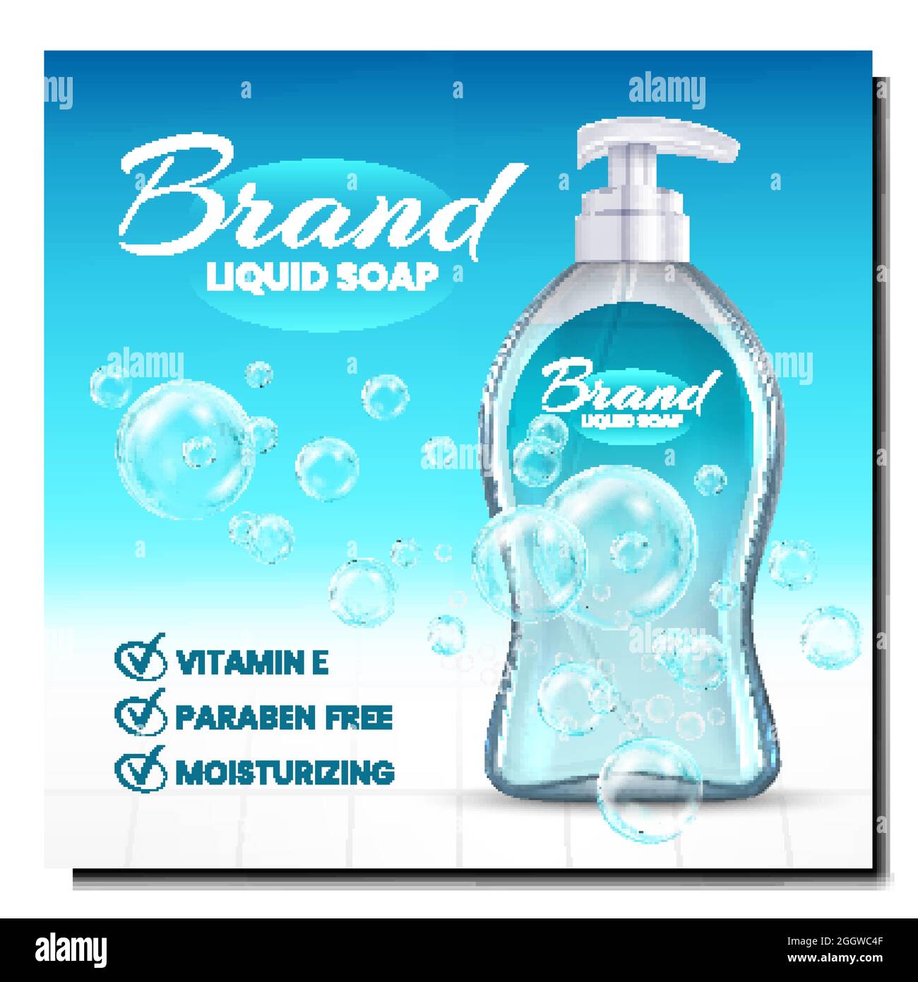 Liquid Soap Creative Promotional Poster Vector Stock Vector Image & Art ...