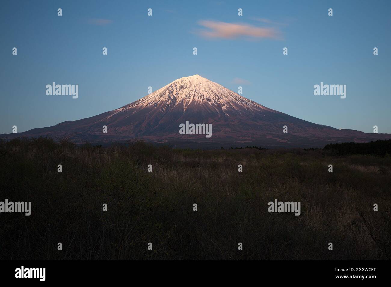 Tremendous view of a beautiful Mount Fuji in Fujisan, Japan Stock Photo ...