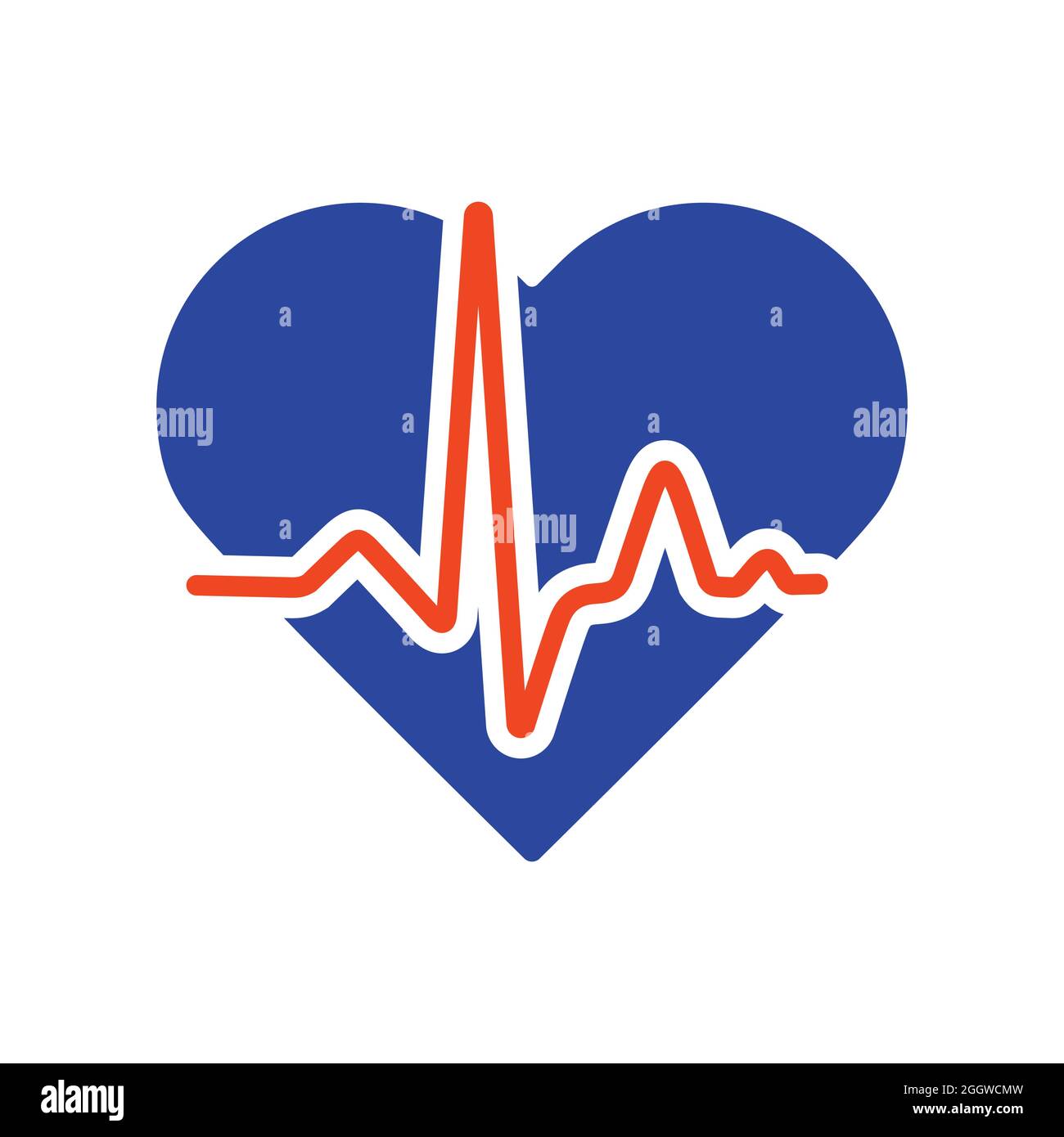 Heart cardiogram, heartbeat vector glyph icon. Medicine and medical ...